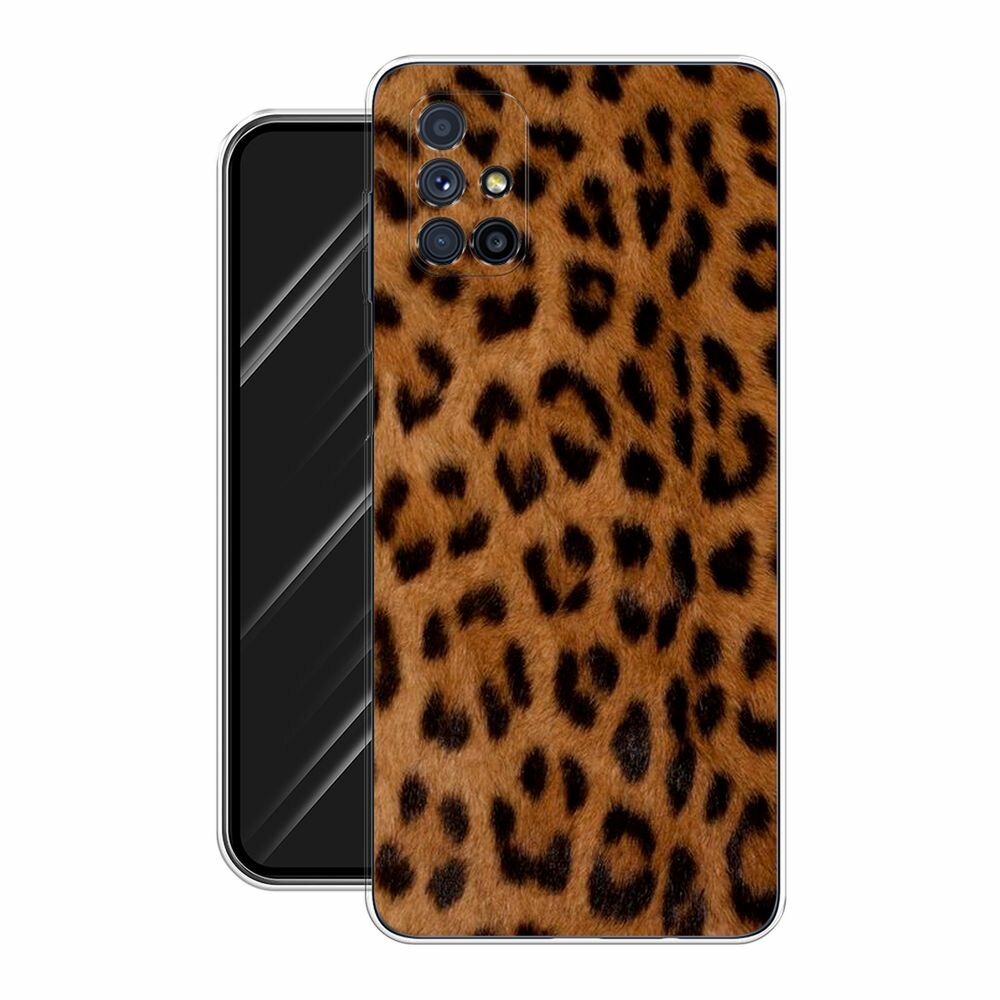 Чехол на Samsung Galaxy M51 / Самсунг Галакси М51 с принтом "Мех леопарда" — фото 1