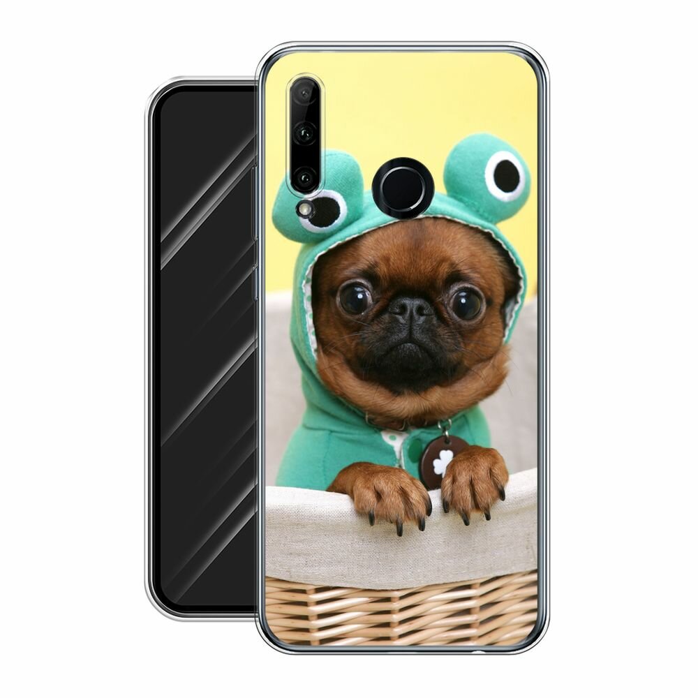 Чехол на Honor 10i/20 Lite 2019/20e/Huawei P Smart Plus 2019 / Хонор 10i с принтом "Собачка в шапке лягушки" — фото 1