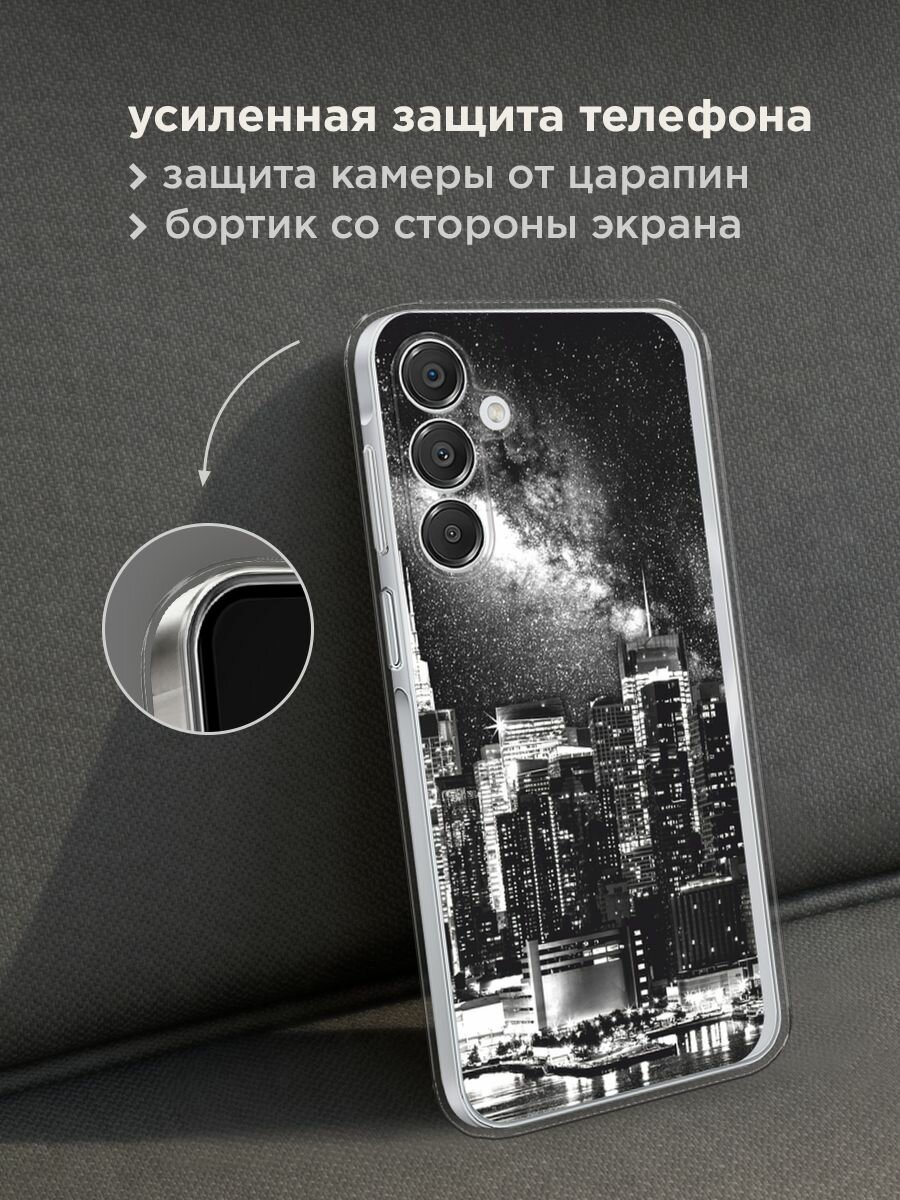 Чехол на Samsung Galaxy A16 / Самсунг А16 с принтом "Ночной Нью-Йорк" — фото 1