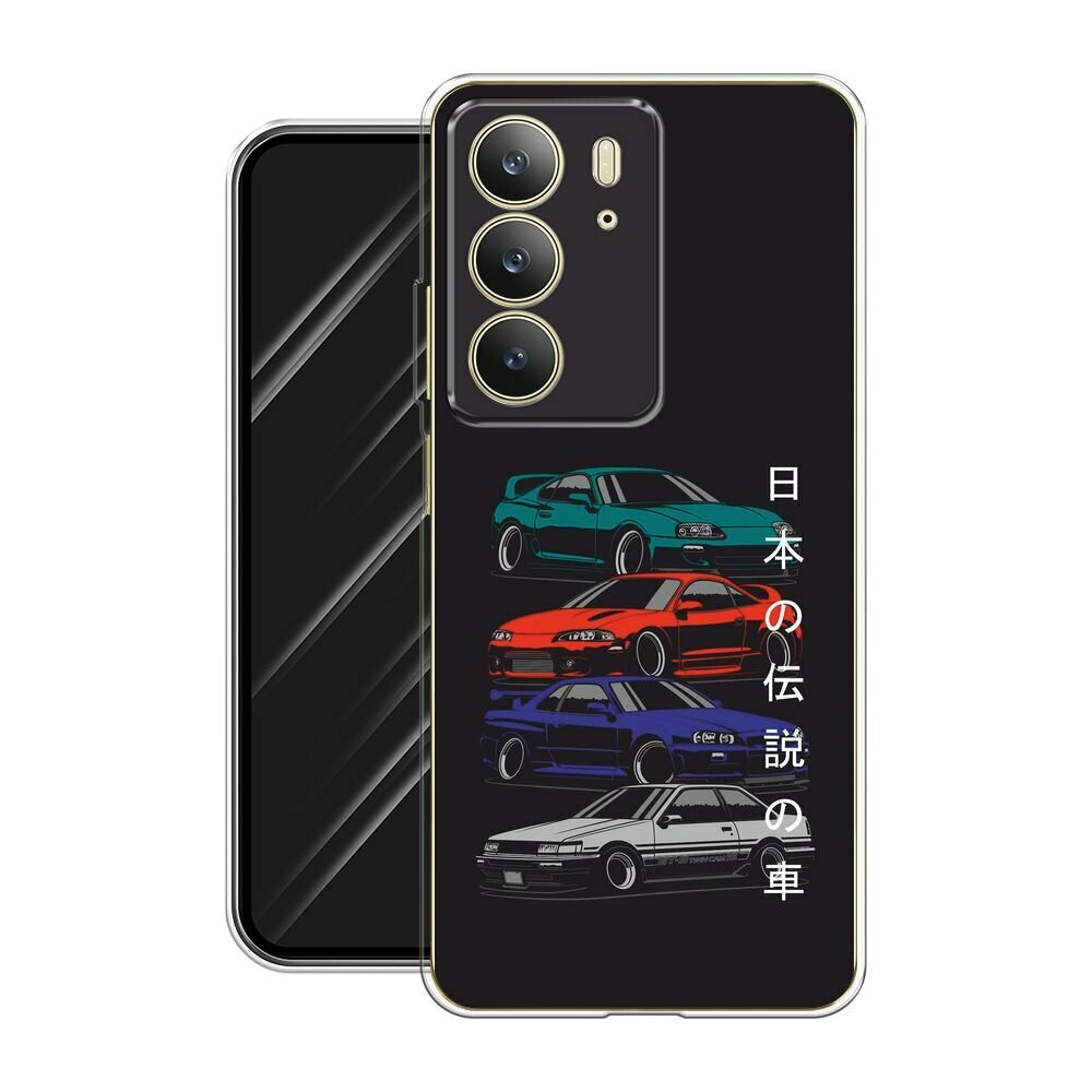 Чехол на Realme C75 4G / Реалми C75 4G с принтом "JDM Legend cars" — фото 1