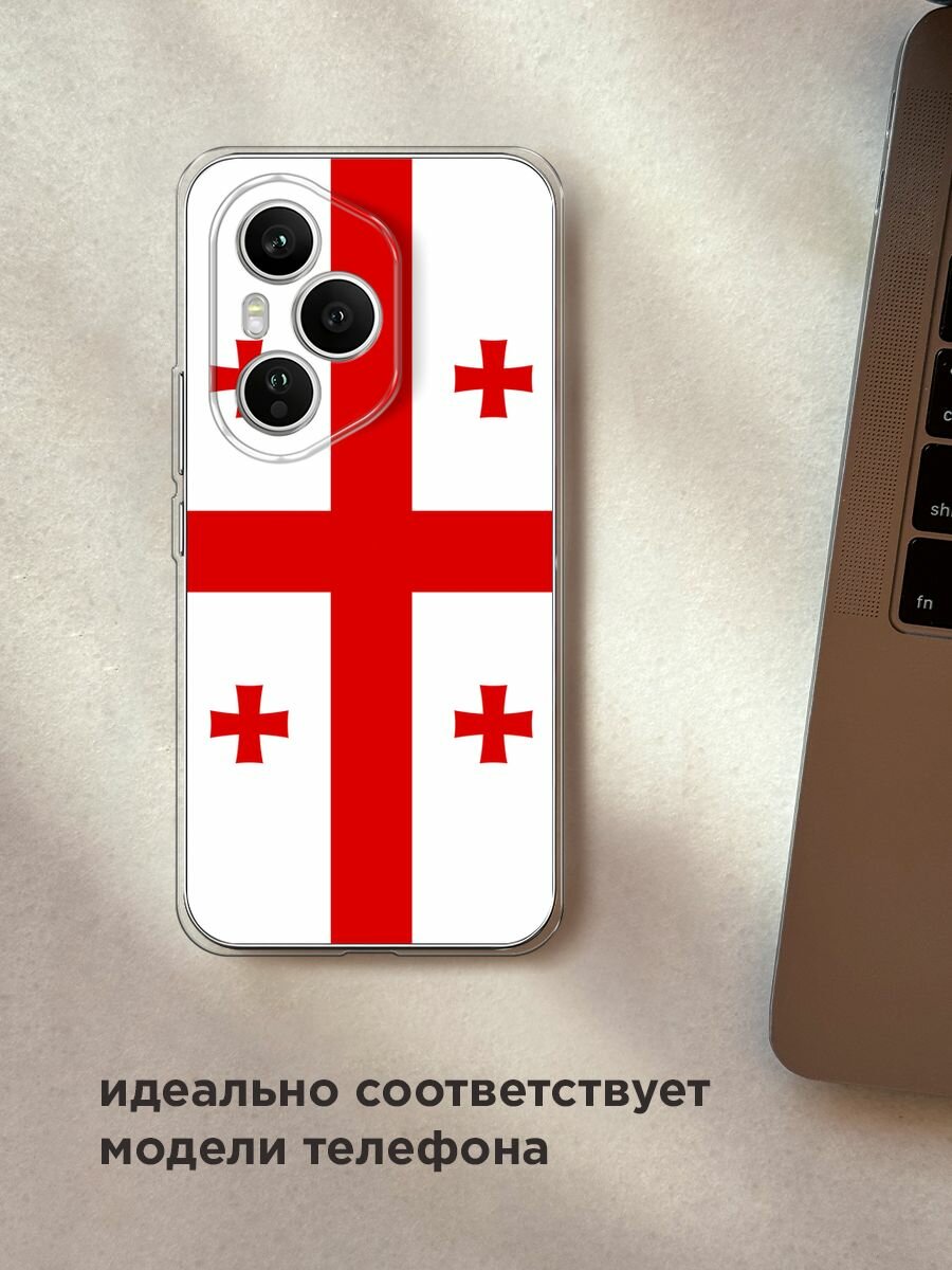 Чехол на Honor 400 Pro / Хонор 400 Про с принтом "Флаг Грузии" — фото 1