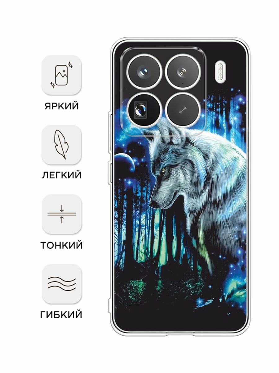 Чехол на Xiaomi 15 Pro / Сяоми 15 Про с принтом "Сказочный волк" — фото 1