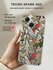 Чехол на Tecno Spark 40C / Текно Спарк 40C с принтом "Tropical pattern", прозрач...