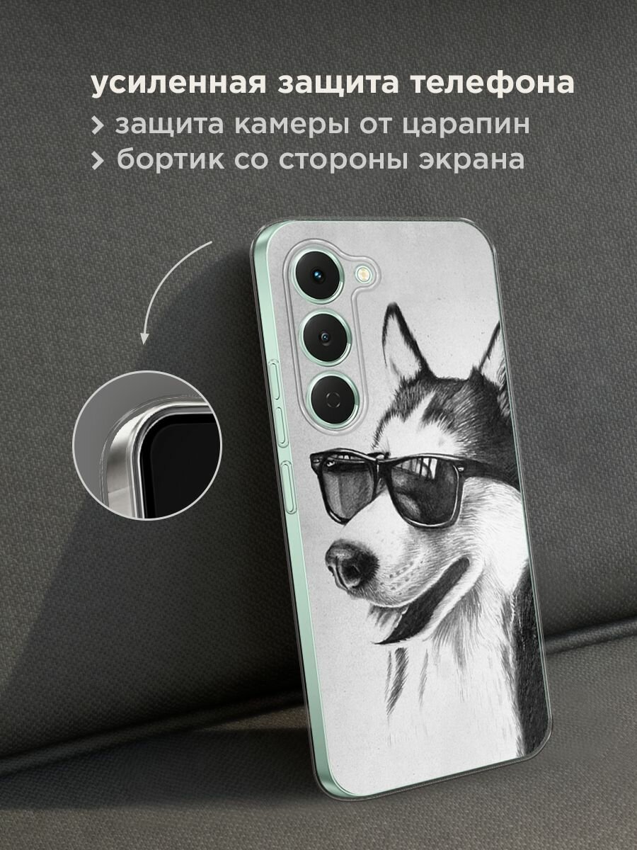 Чехол на Tecno Spark 40 Pro / Текно Спарк 40 Про с принтом "Крутой Хаске" — фото 1