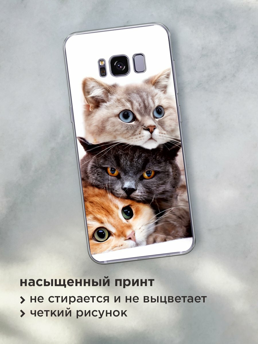 Чехол на Samsung Galaxy S8 + / Самсунг Галакси С8 Плюс с принтом "Пушистые мордашки" — фото 1