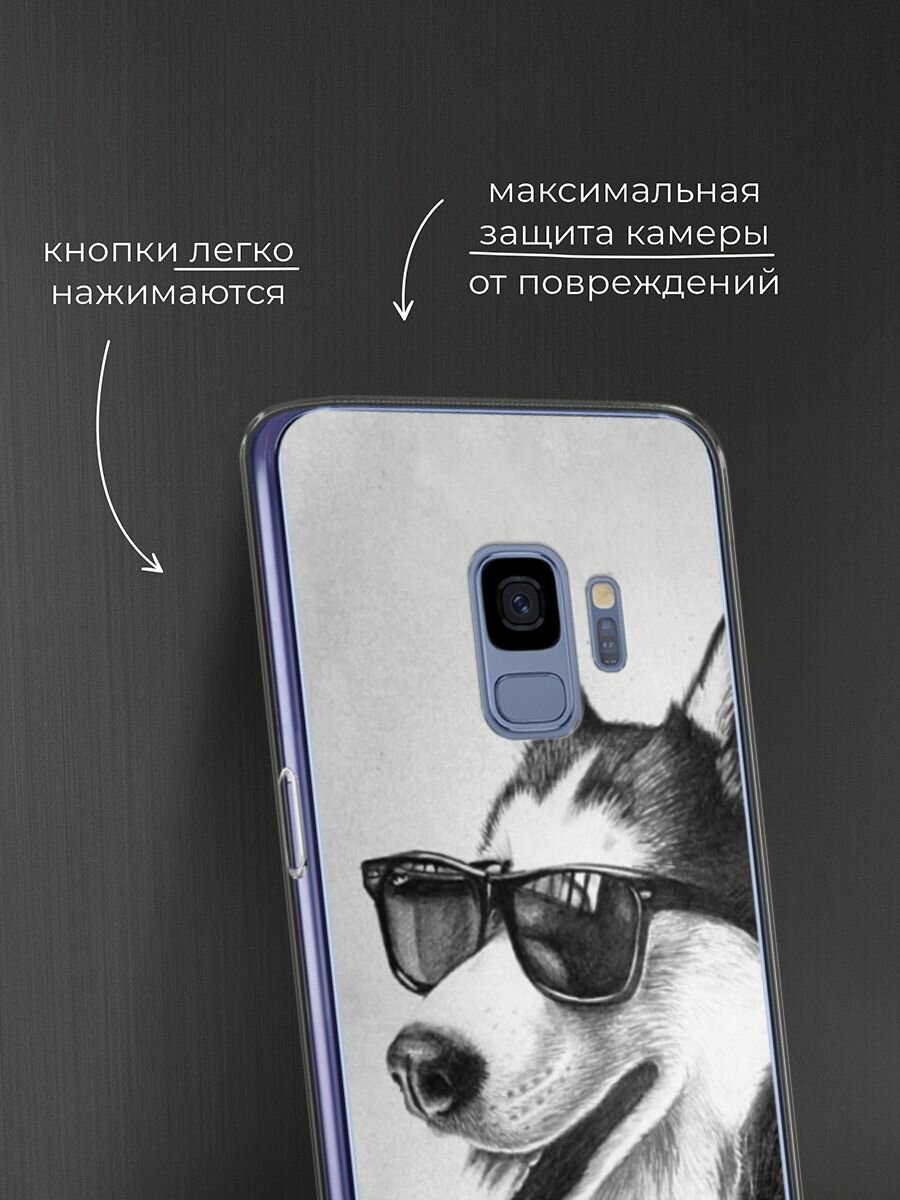 Чехол на Samsung Galaxy S9 / Самсунг Галакси С9 с принтом "Крутой Хаске" — фото 1