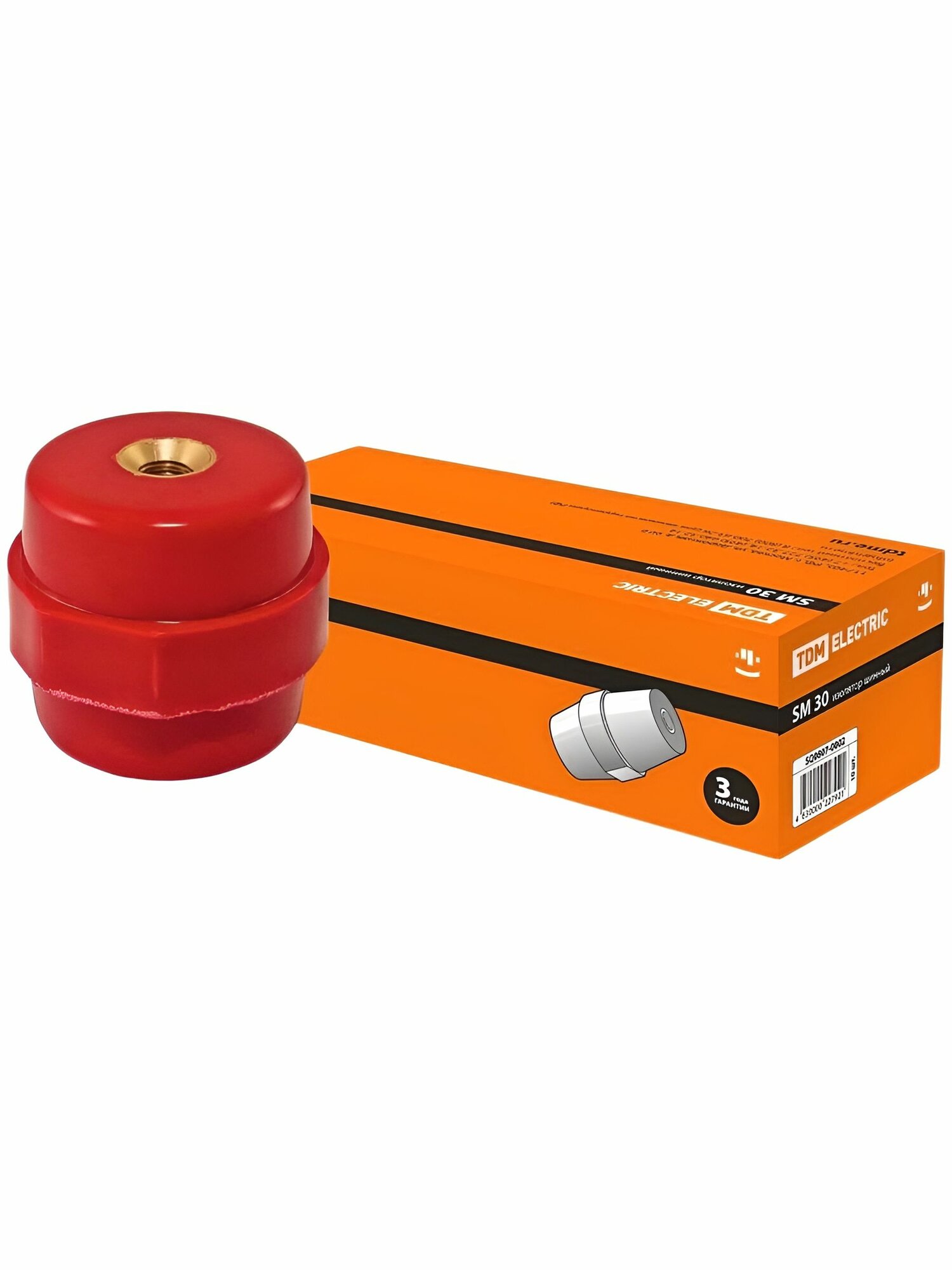 Изолятор силовой SM30 TDM, Н30хD27хМ6мм, Артикул: SQ0807-0002.