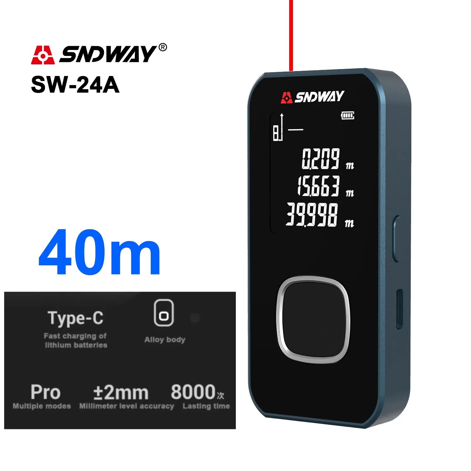 SNDWAY Лазерный дальномер 40/50/70/100 м SW-24A