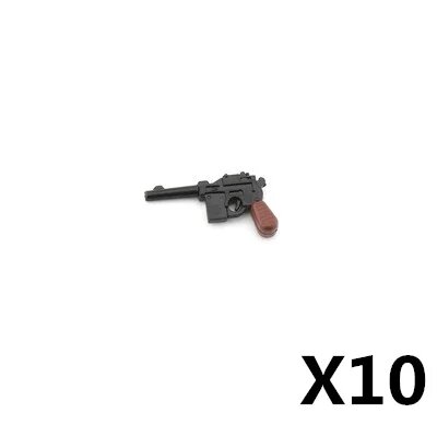 10 шт. Пистолет Walther P38 черный BRICKPANDA J106