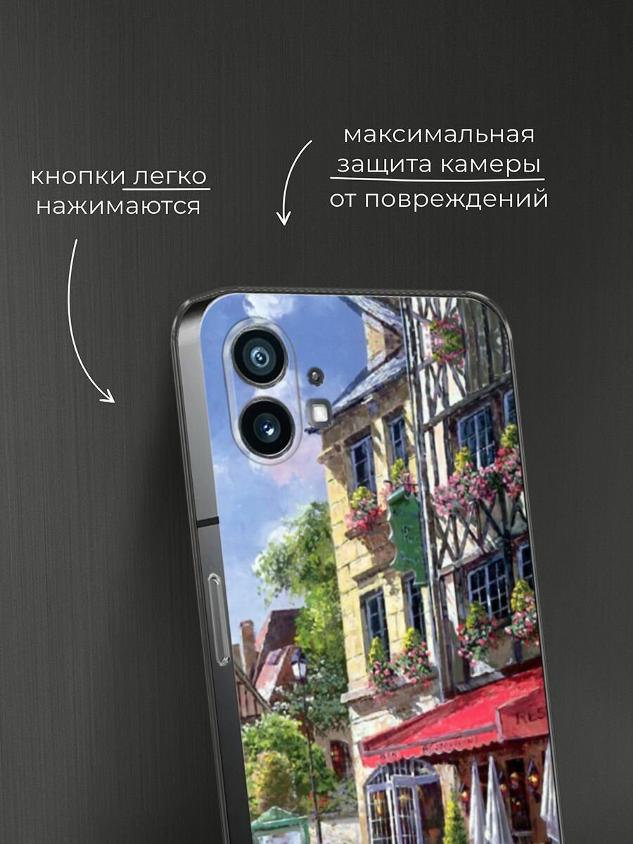 Чехол на Nothing Phone 1 / Нафинг Фон 1 с принтом "Старая улица" — фото 1
