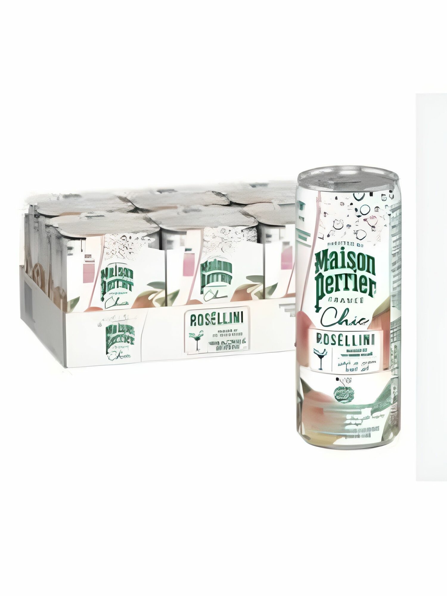 Напиток газированный Perrier Maison Chic Rosellini со вкусом персика, 24 шт по 0,25 л, ж/б