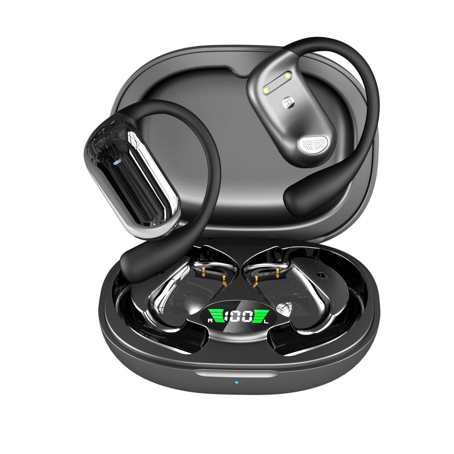 Беспроводные наушники YYK-Q16S, Bluetooth 5.4, шумоподавление, для спорта, YYK-Q16S Черный