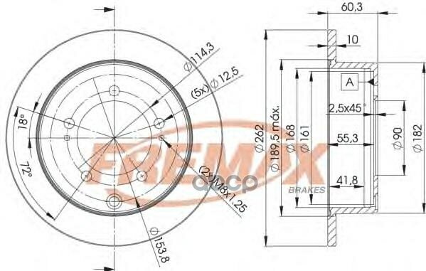 Диск тормозной! Mitsubishi Pajero Pinin I H6/H7 99-07 FREMAX арт. BD8326