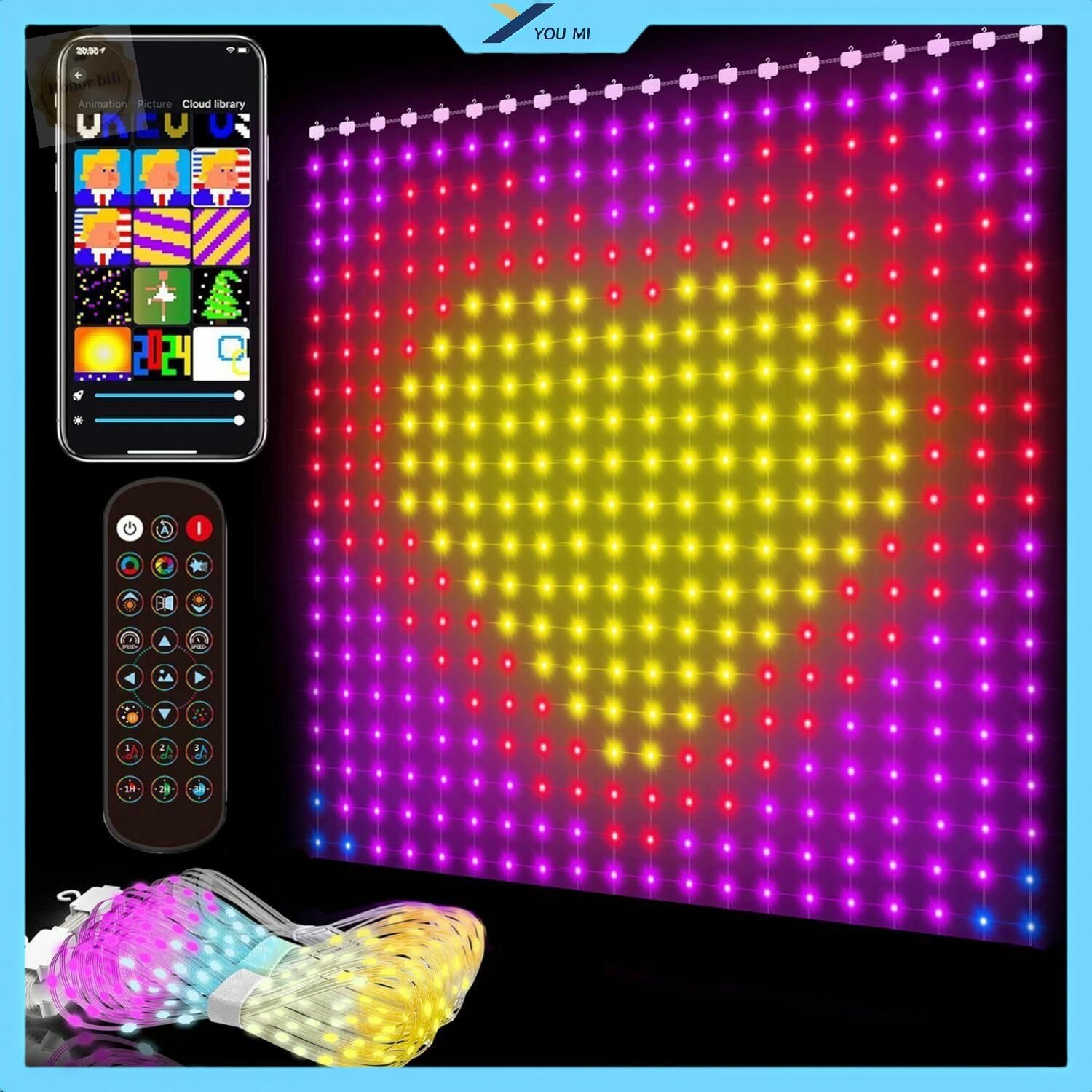 Эксклюзивная светодиодная адресная гирляндаштора