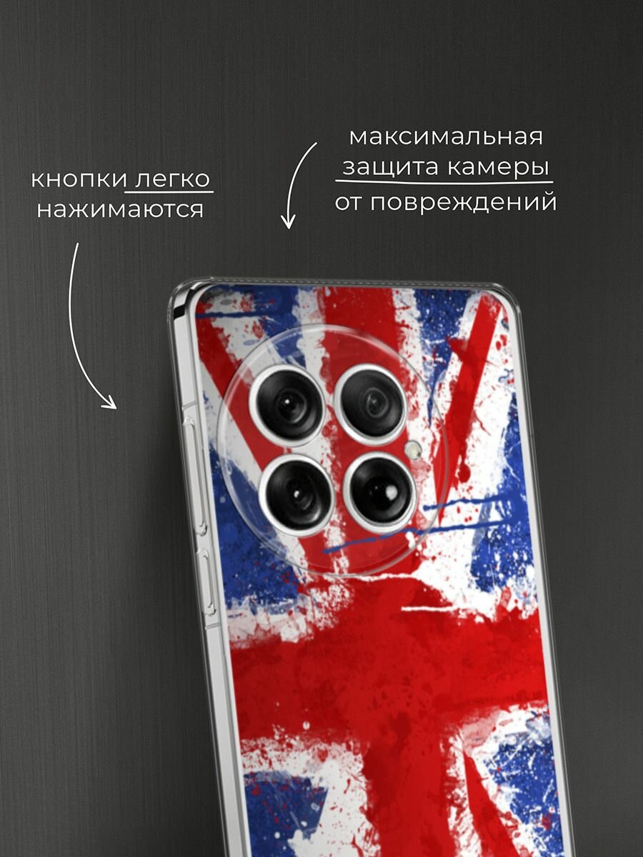 Чехол на OnePlus 13 / Ван Плас 13 с принтом "Флаг Великобритании 2" — фото 1