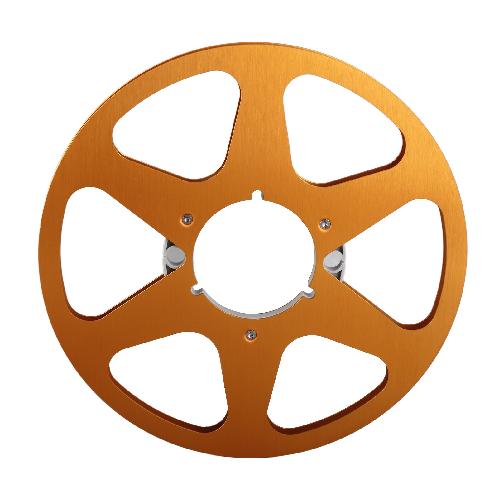 1/4 10,5 дюйма пустой ленточной катушки алюминиевый сплав 6 отверстие универсальная открывающаяся часть пустое катушка для ревокса Студера Золото