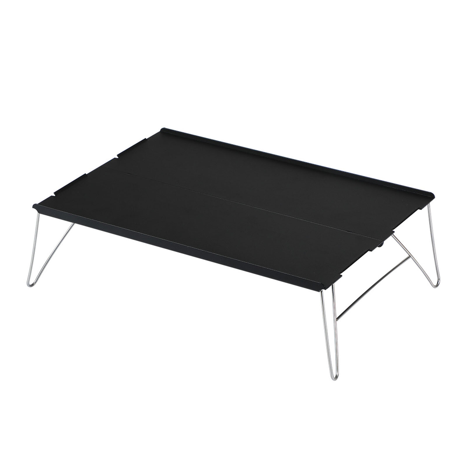 Outdoor Folding Table Portable Aluminium Alloy Mini Light Picnic Desk for Camping BBQ Black