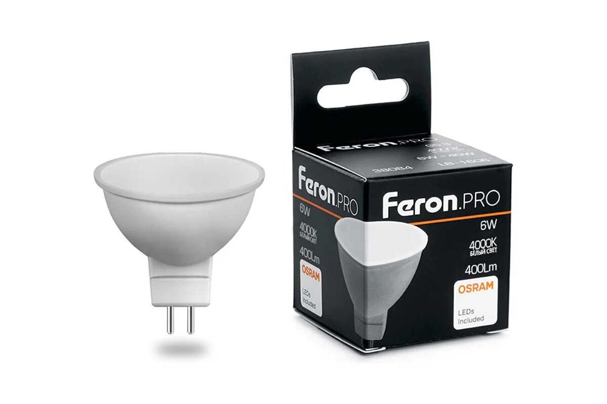 FERON PRO LB-1606 MR16 G5.3 6W 4000K OSRAM LED 38084 светодиодная лампа MR16 с базой G5.3