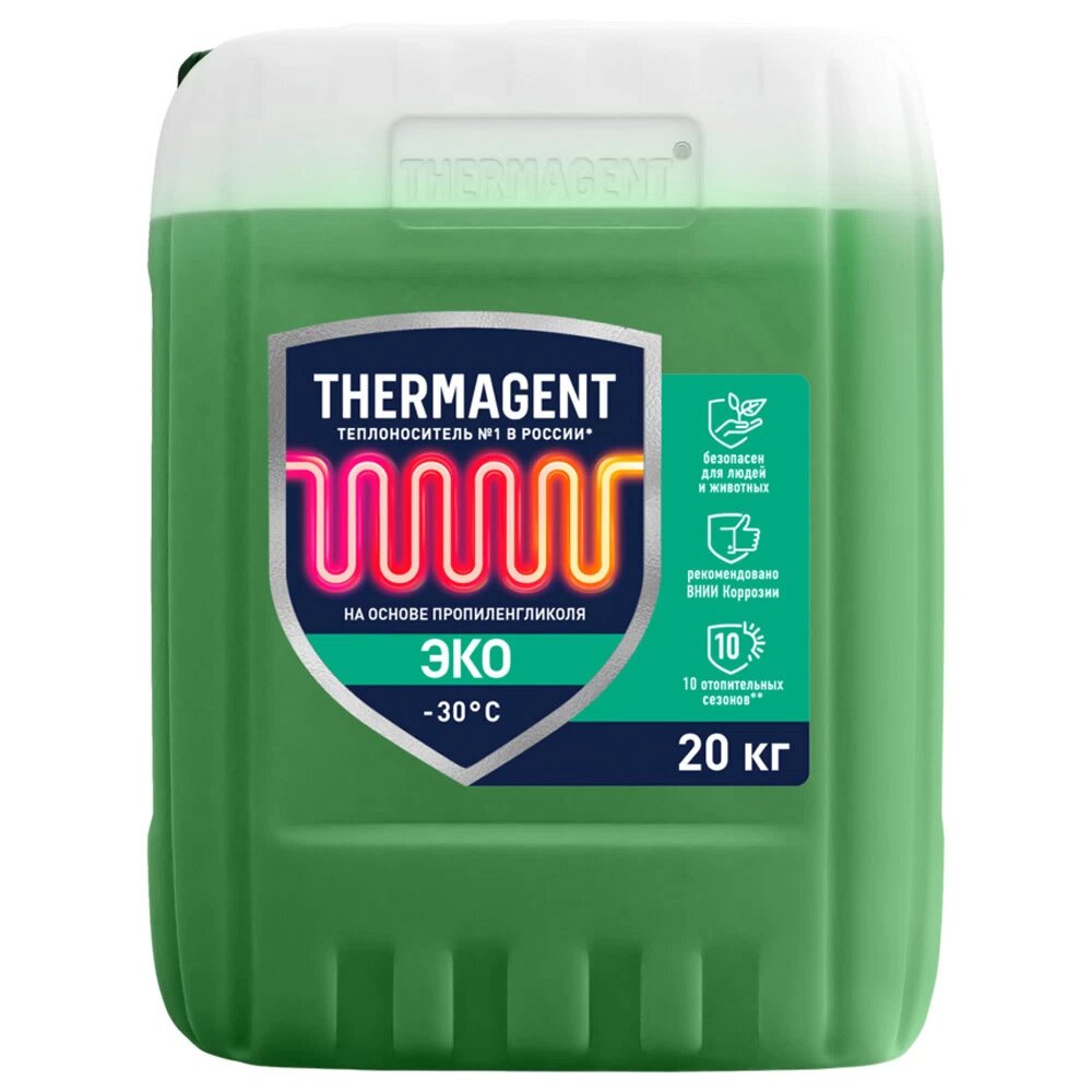 Теплоноситель Thermagent Eko -30 °С 20 кг на основе пропиленгликоля Thermagent ТА 914699