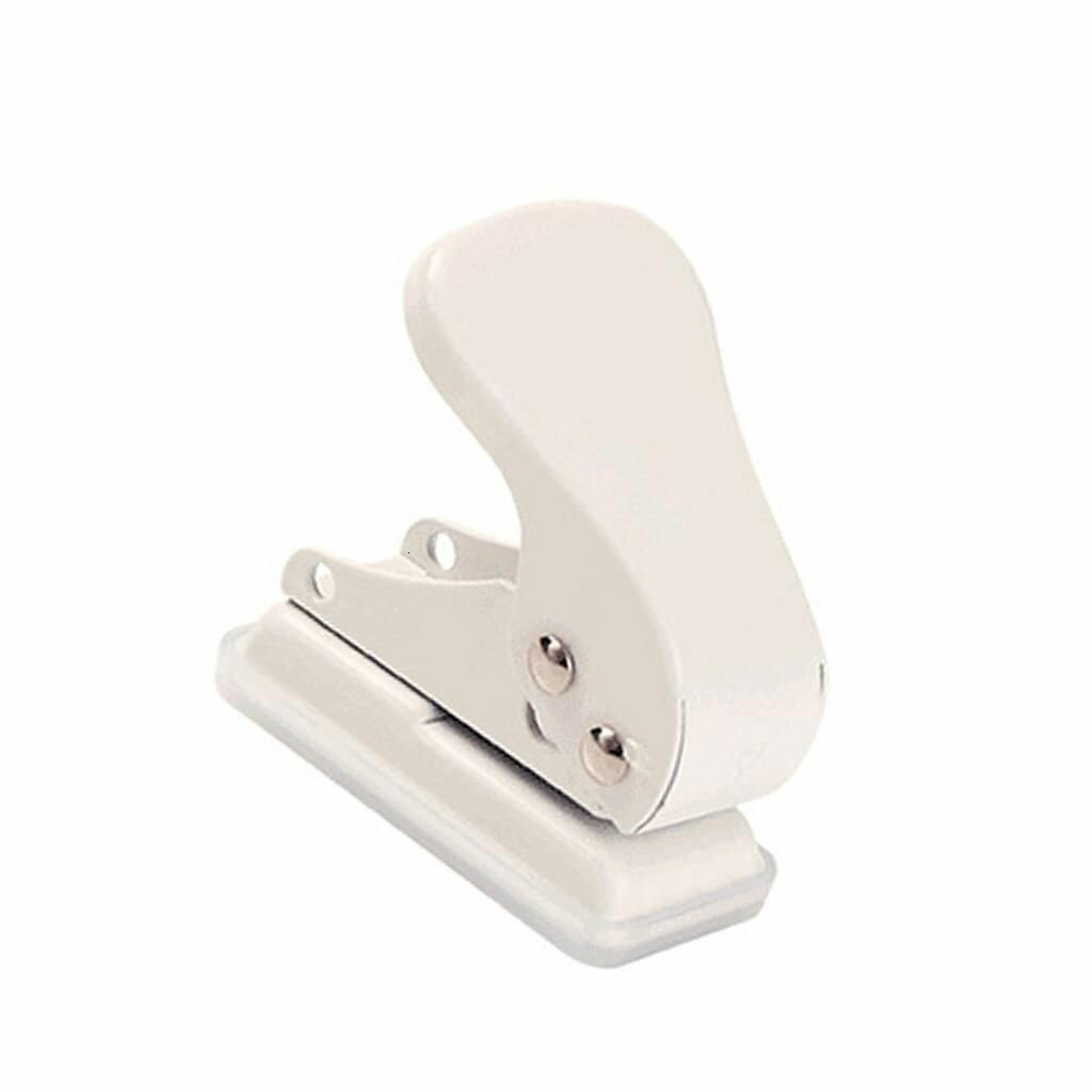 Дырокол на 10 листов, 6 мм, Белый