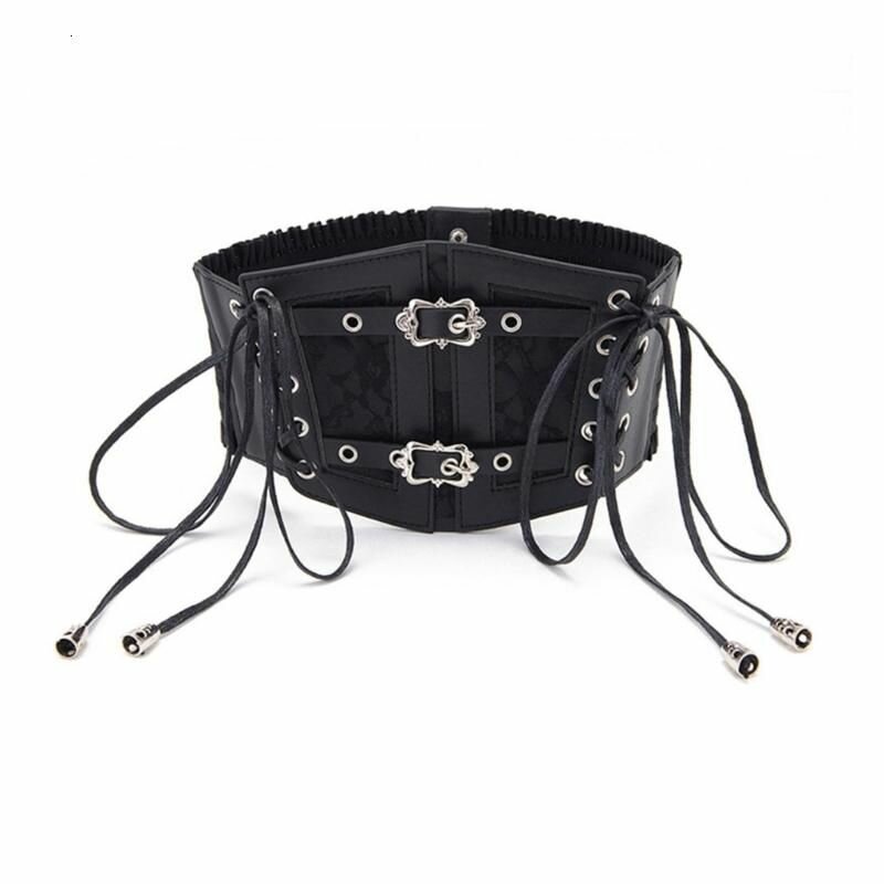 Корсет на талию из искусственной кожи, Серебро