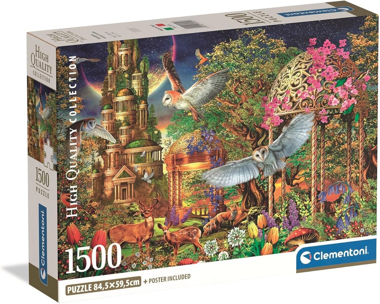 Пазл для взрослых Clementoni 1500 деталей, элементов: Сказочный сад
