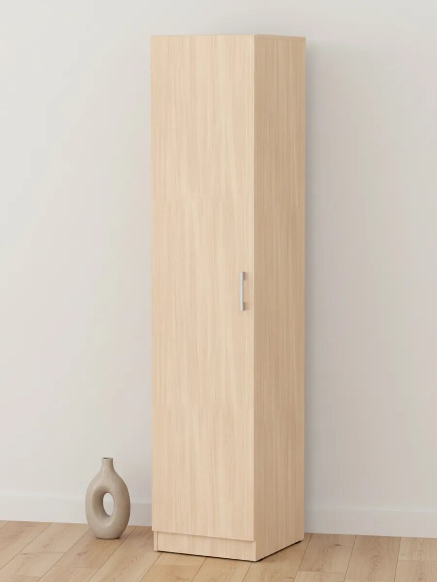 Деревянный шкаф пенал FRESTER распашной с полками в спальню прихожую, от производителя