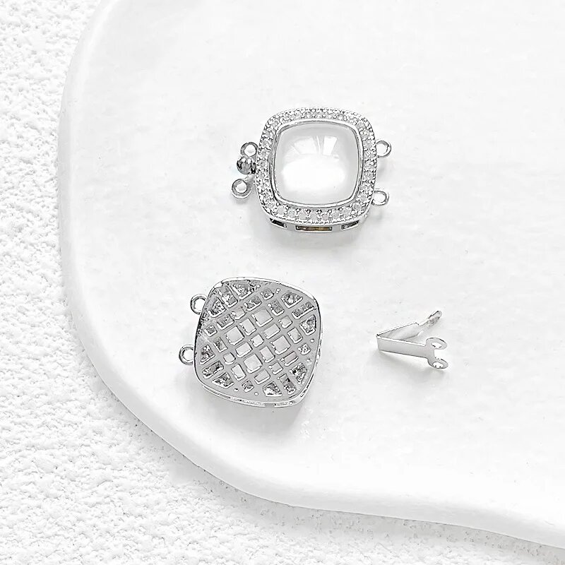Замок ювелирный LIJIEMEI, серебряный, BAIYUN-D4966-silver