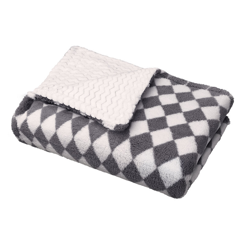 Электрические пледы KONKA черно-белые ромбики, 150*80 см, фланель