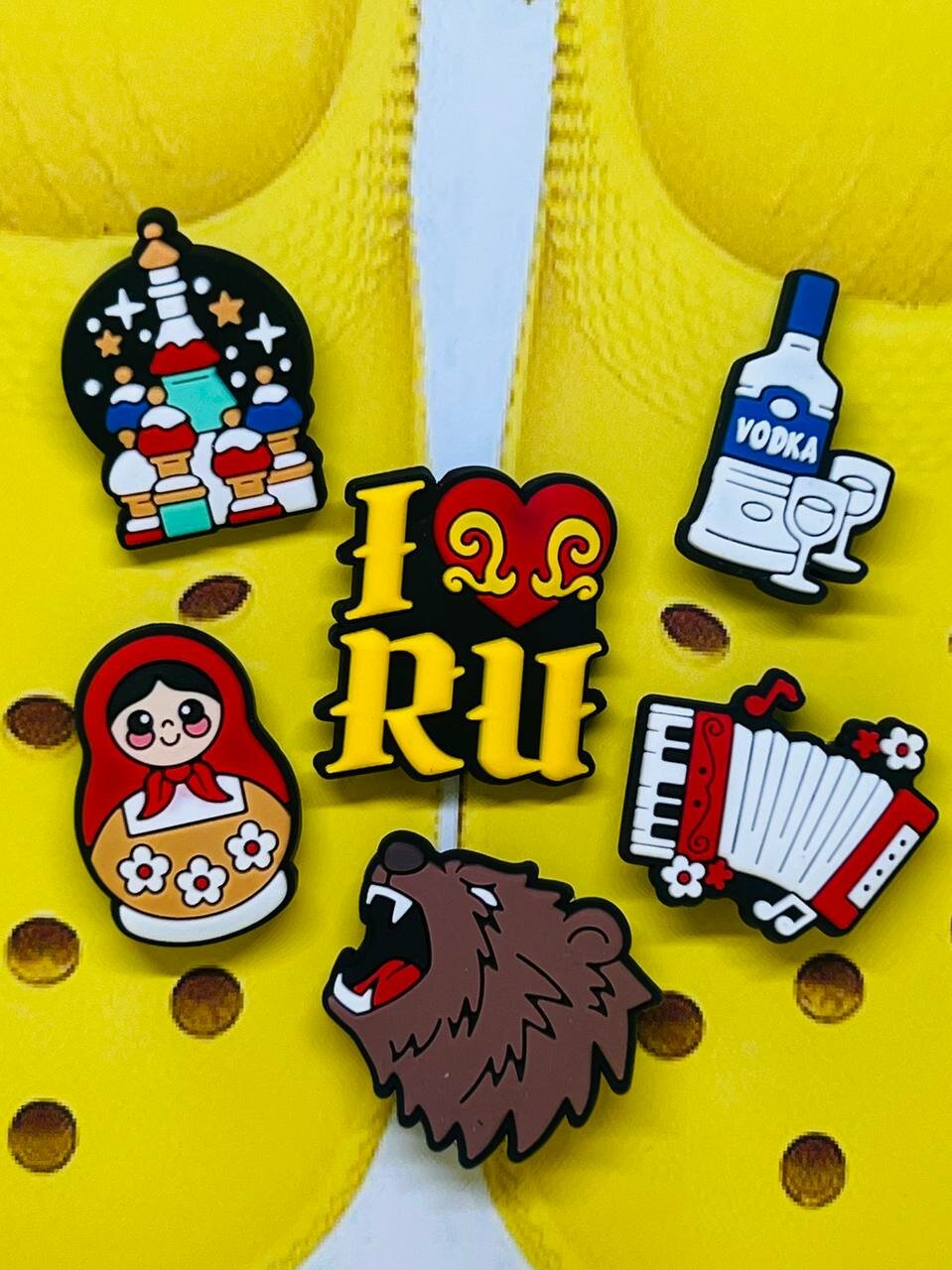 Джибитсы для Crocs Матрешка Гармошка 6 шт