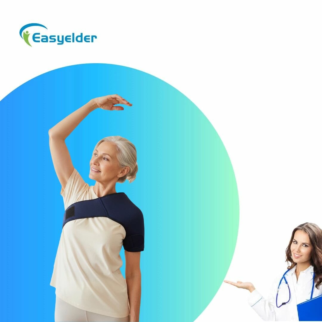Easyelder 3D дышащая поддержка плеч для пожилых людей: многоразовые наплечники и твердые гели от артрита и болей в суставах, доступны в горячем и холодном виде