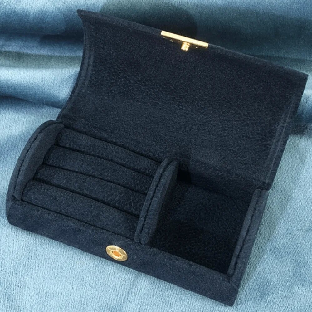 Шкатулка для украшений "Navy Blue", велюр, универсальная, без ручки, 1 шт.