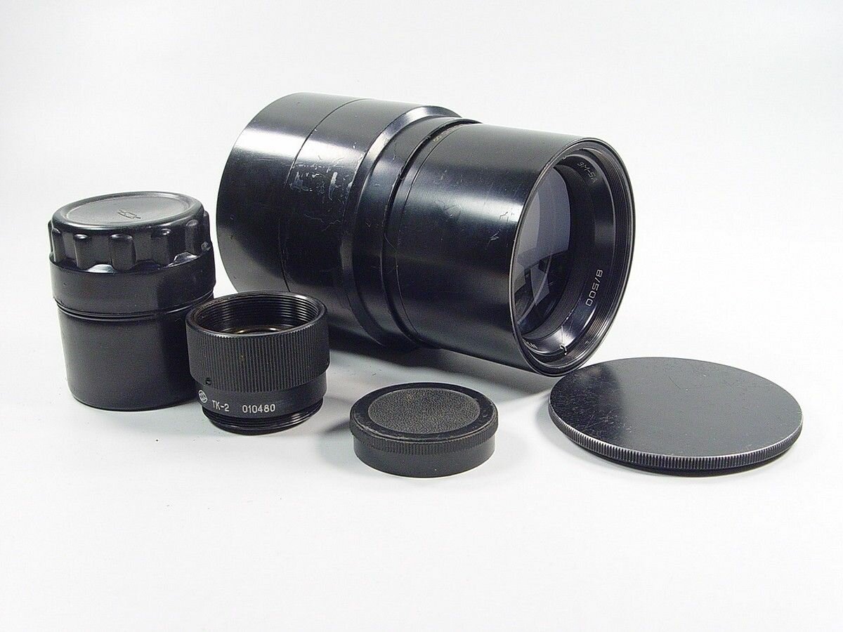 Телеобъектив системы Максутова с просветлением стекол 3М-5А f/8 500мм. + 2х телеконвертер.