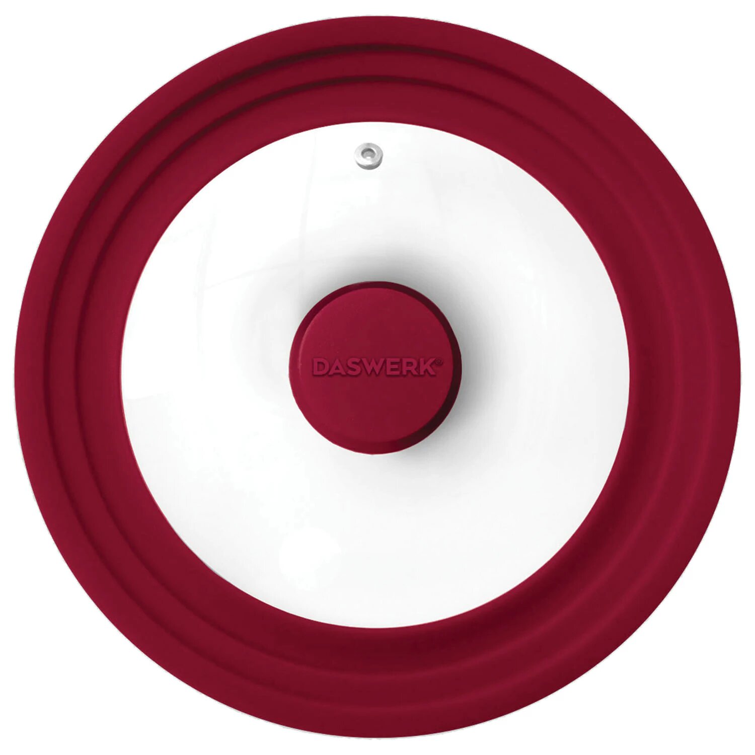 Крышка для любой сковороды и кастрюли универсальная 3 размера (22-24-26 см) бордовая, DASWERK (дасверк), 607587