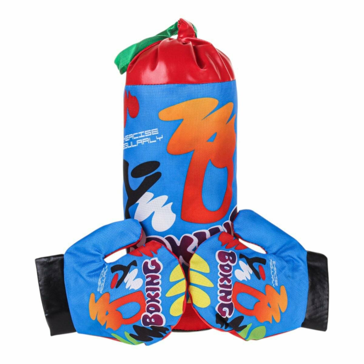 Набор для бокса детский с грушей и перчатками, ПВХ, текстиль, 11х11х33 см