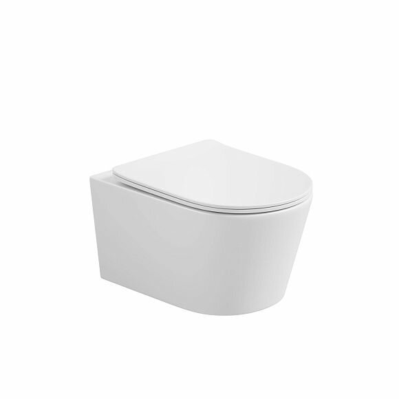 Унитаз подвесной Sapbox Lumara 1124C1-MW Rimless матовый белый, 36х53х38,5 см.
