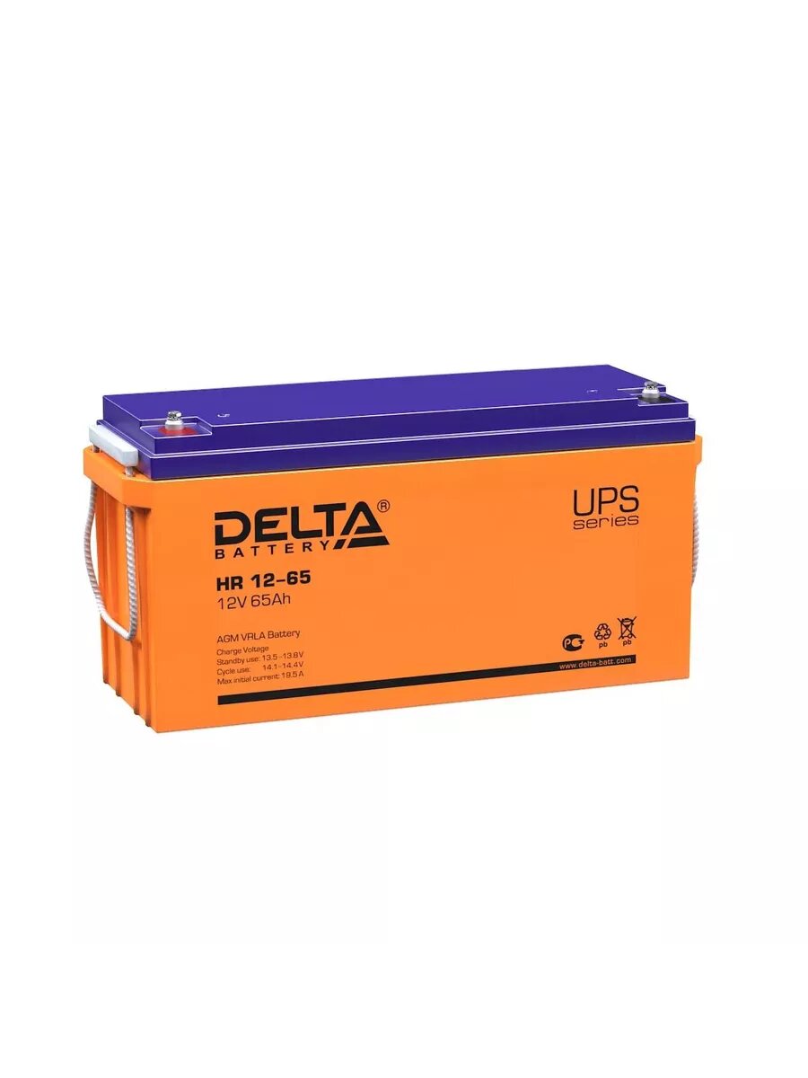 Аккумулятор DELTA HR 12-65 12V 65Ач А 350x167x173 прям. пол.