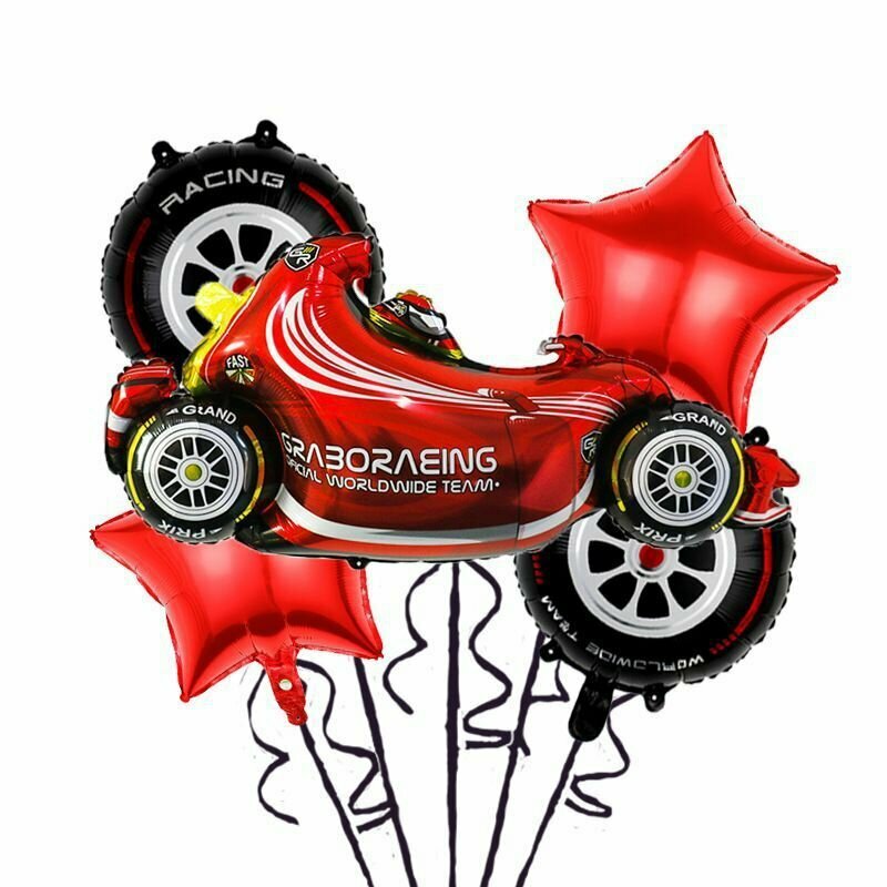 Воздушные шары в виде гоночных шин, украшения для вечеринки по случаю дня рождения мальчика, 5 шт.