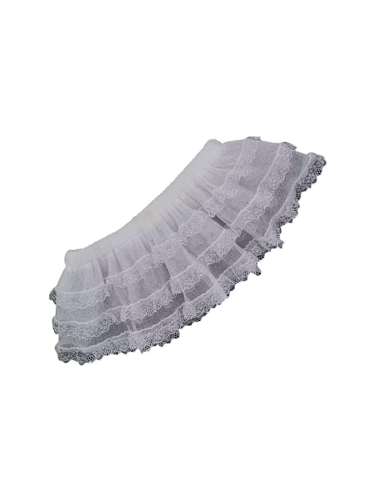 Кружевная юбка-стопка для девочек 2–7 лет, Белый