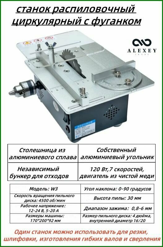 Станок распиловочный циркулярный с фуганком
