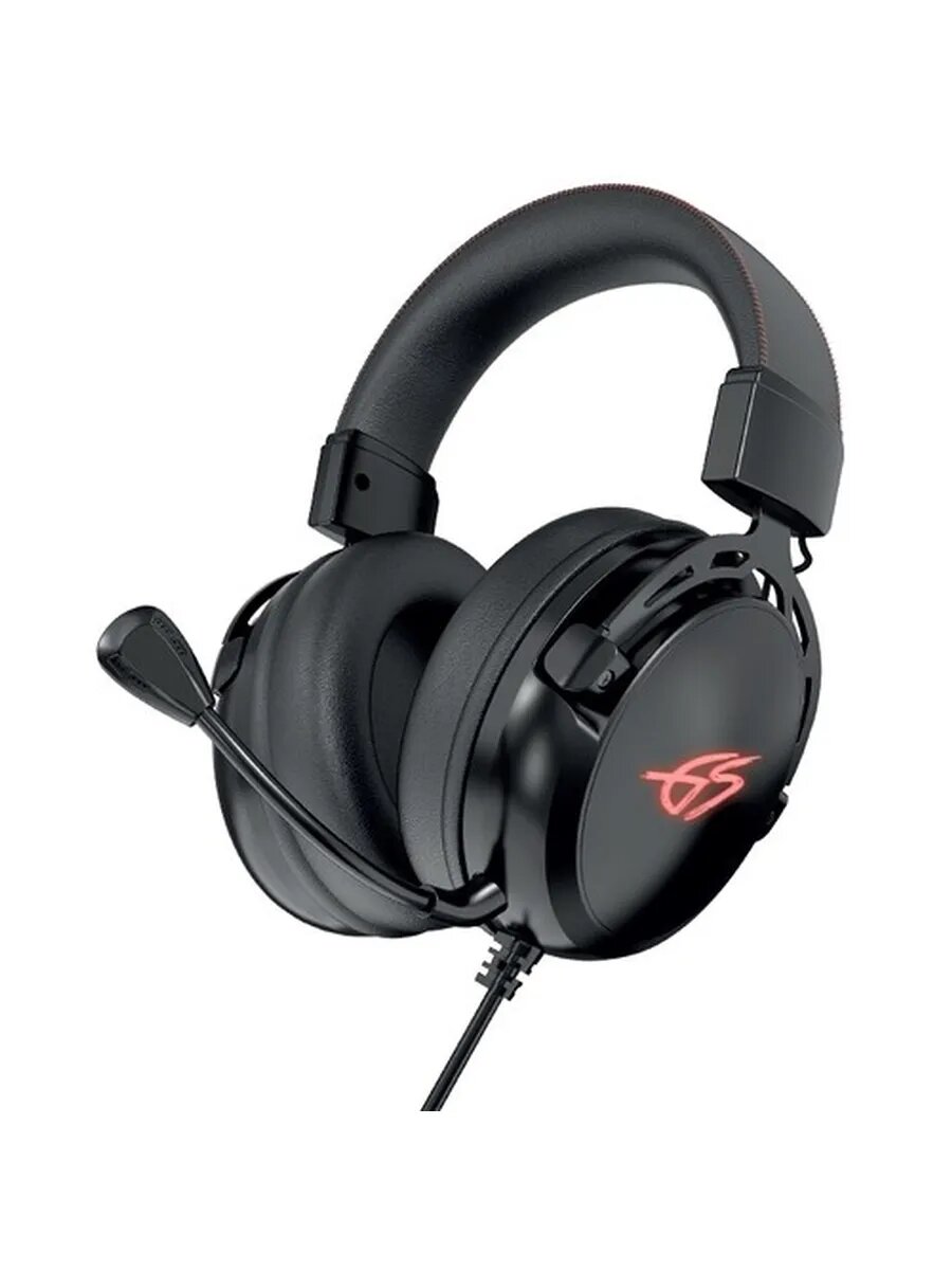 Проводные наушники DEXP Warder 7.1 Virtual, мягкие амбушюры, черный