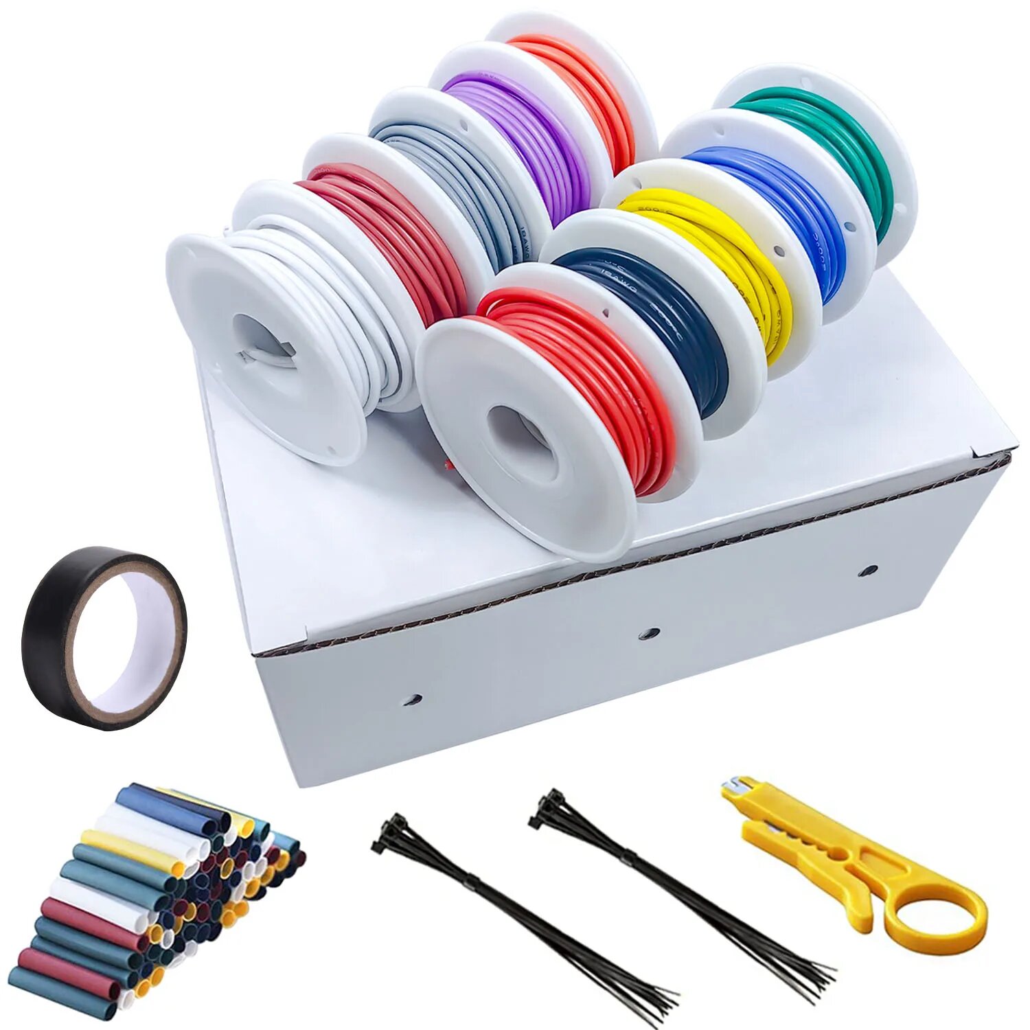 Силиконовые провода 20AWG 5м, 10 цветов