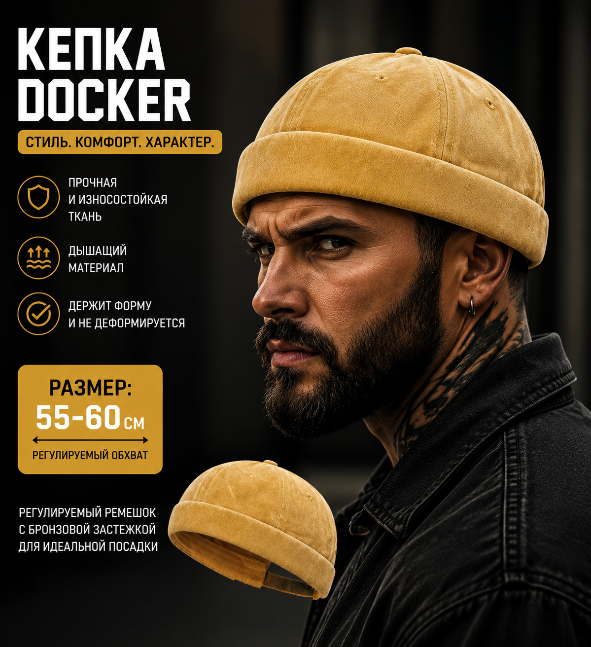 Кепка  Docker для мужчин и женщин
