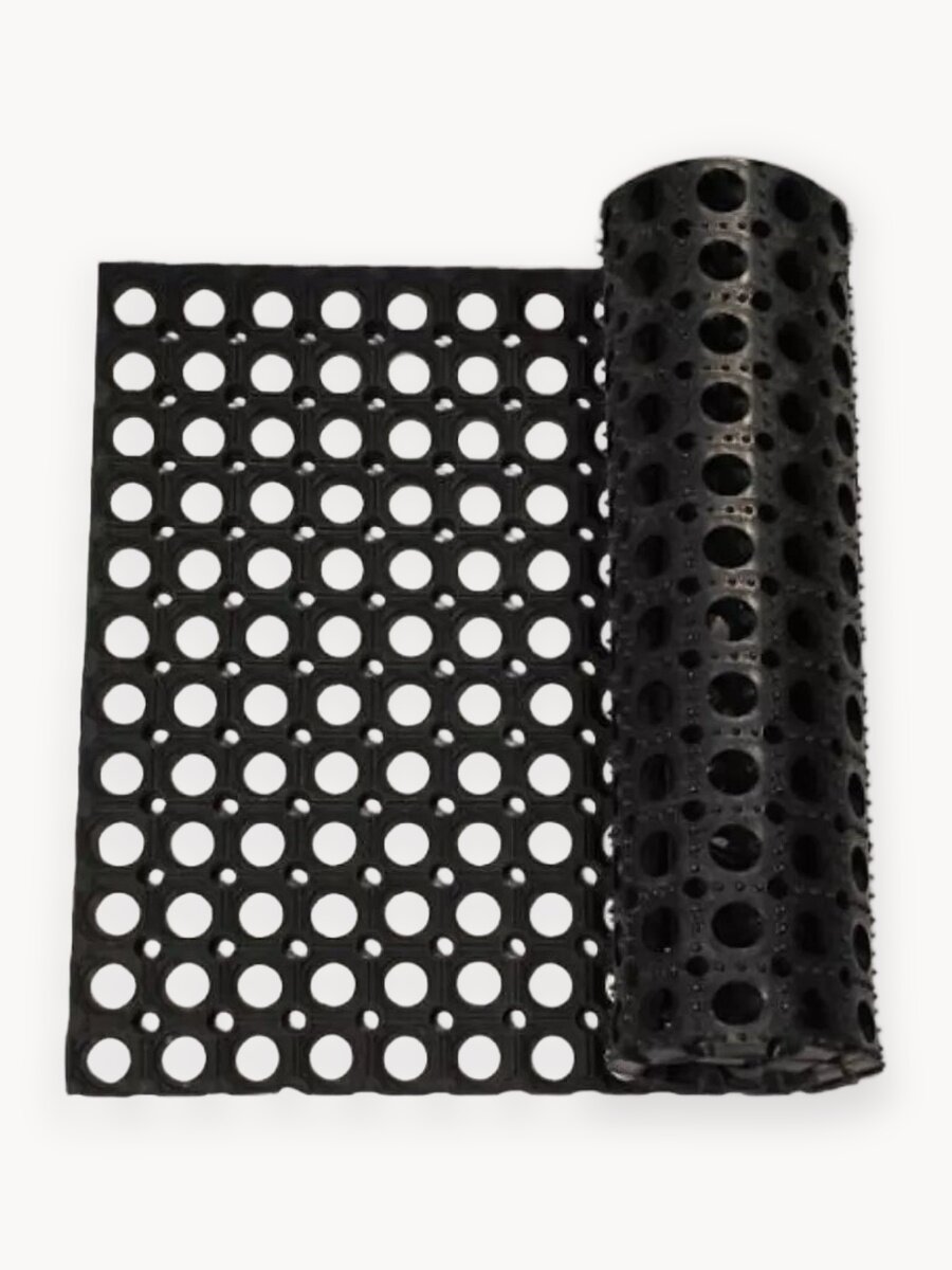 Прорезиненный коврик для прихожей 40x60 см ячеистый универсальный