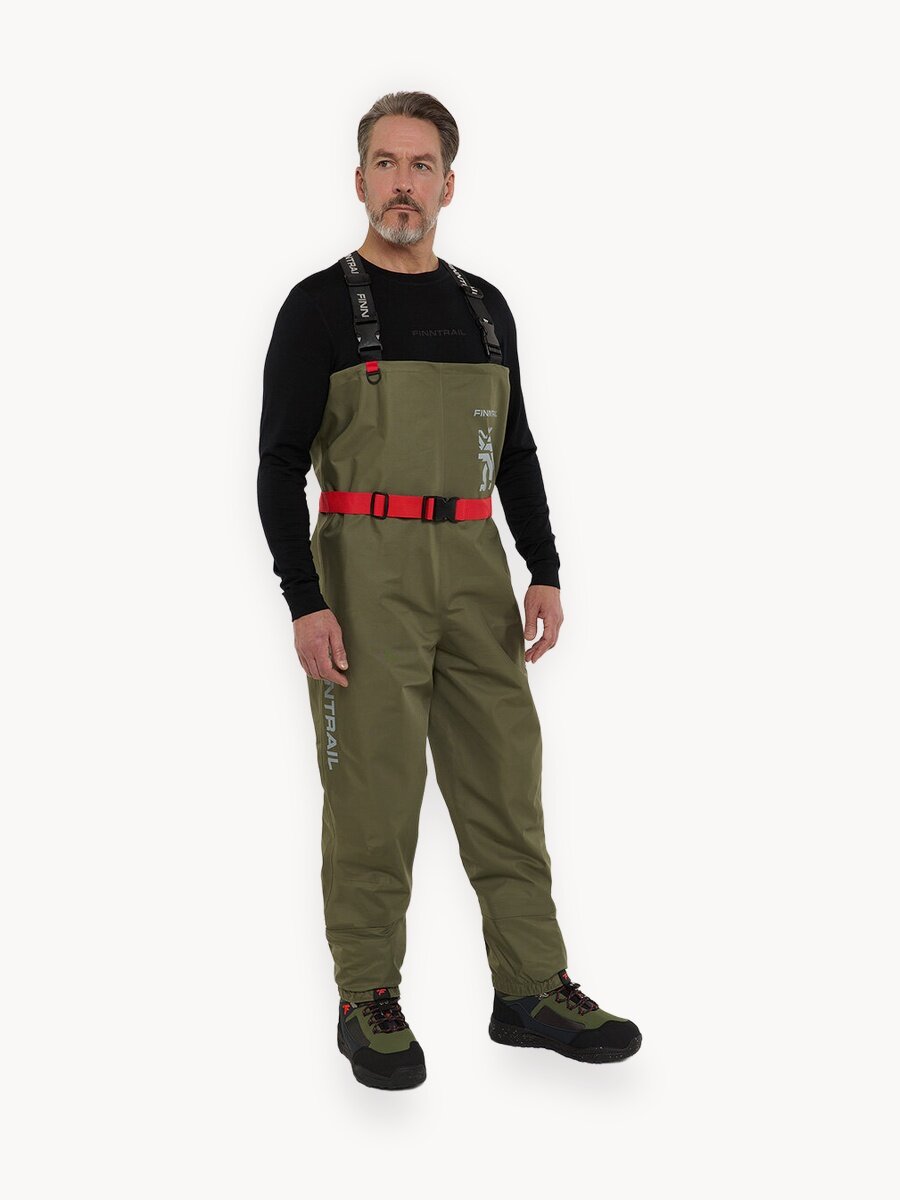 Вейдерсы мембранные Timber с неопреновыми носками непромокаемые штаны для рыбалки и квадроцикла