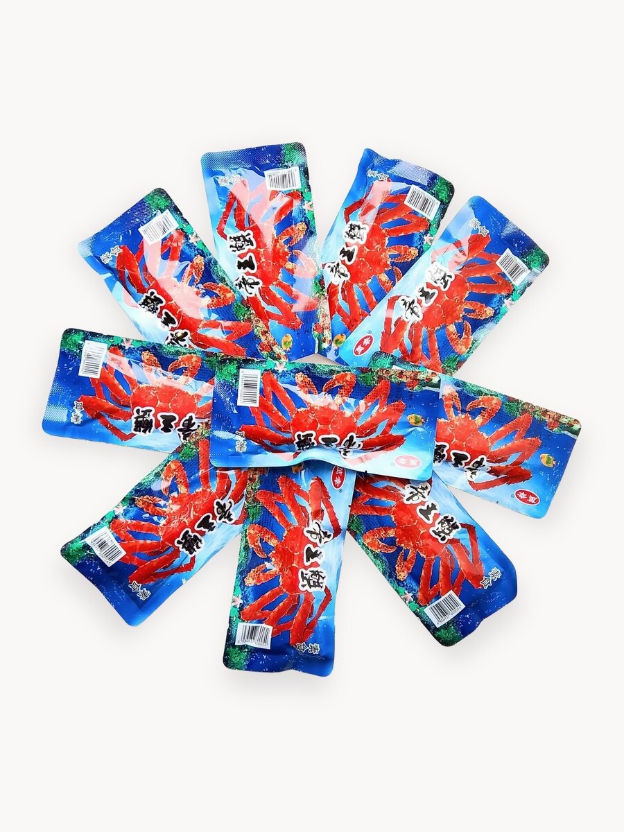 Соевая закуска SU XIA QIU со вкусом камчатского краба 20гр х10шт. + стикер в подарок