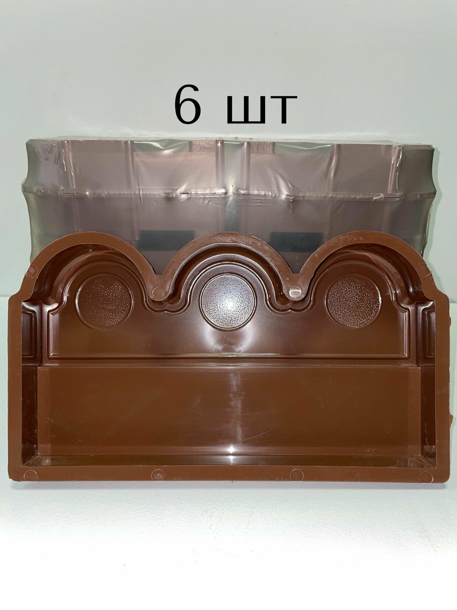 Форма для изготовления декоративного бордюра, 32х17х3.7 см. Набор 6 шт.