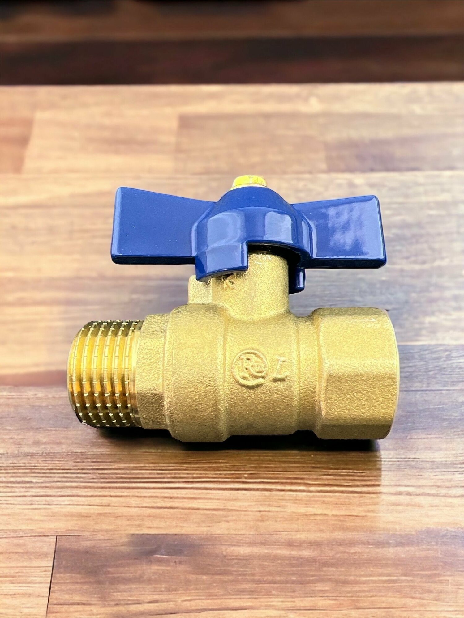 Кран шаровый для воды 3/4 дюйма латунный полнопроходной, ВН-НР, ручка - бабочка