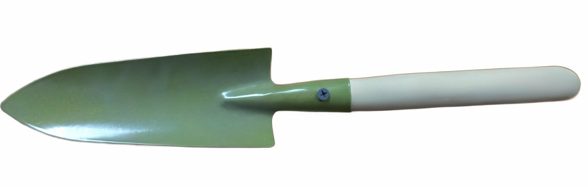 Совок посадочный с деревянной ручкой зеленый