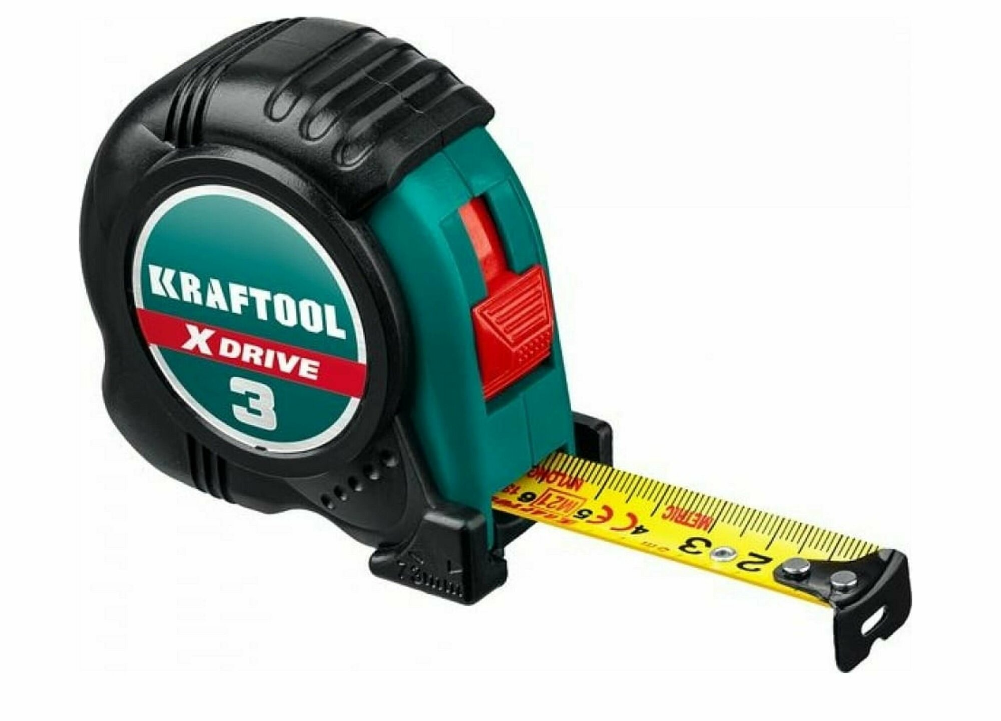Рулетка KRAFTOOL 3м/19мм с ударостойким обрезиненным корпусом 34122-03-19_z02